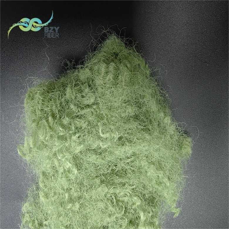 51mm Filling Material Hollow Conjugated Polyester Fiber siliconized Fiber